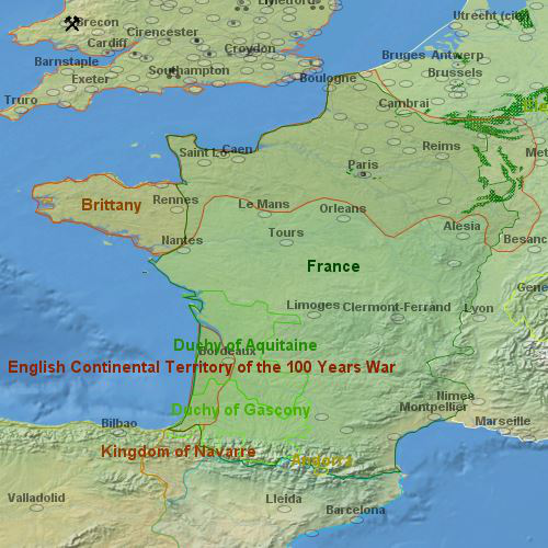 Explore Hundred Years War Maps in 1430AD