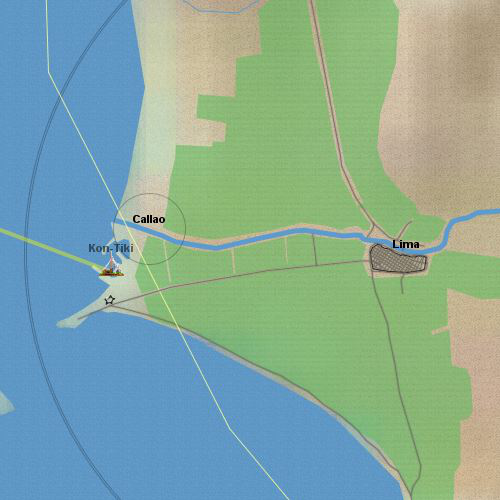 Explore Kon Tiki Expedition Map in 1947AD